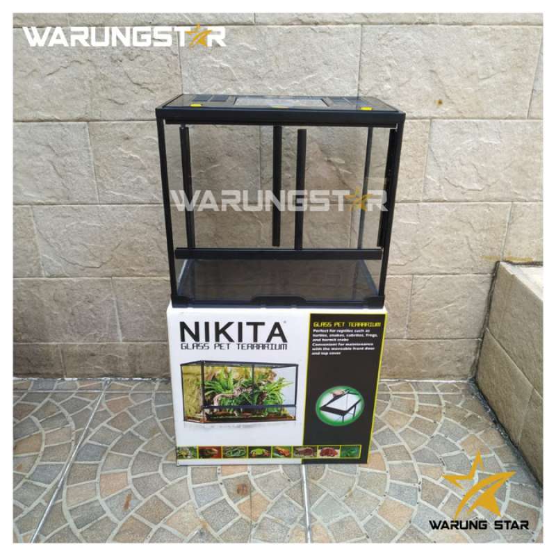 Promo AQUARIUM NIKITA TERRARIUM M 36 CM KHUSUS GOJEK GRAB / KANDANG REPTIL Diskon 23% di Seller ...