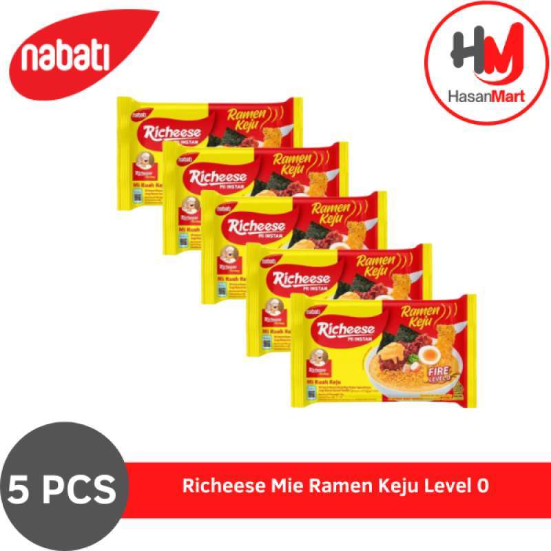 Jual NABATI Richeese Mie Ramen Keju Level 0 [5 PCS] di Seller HASAN ...