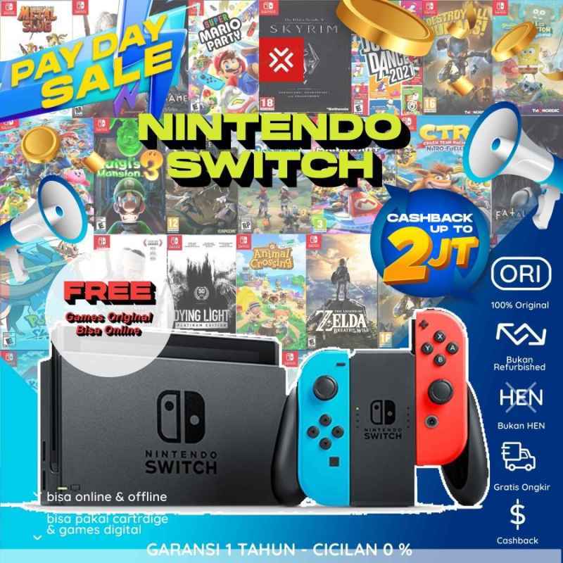 Promo PAKET LENGKAP ! NINTENDO Switch Lite V2 OLED Limited Bonus Banyak ...