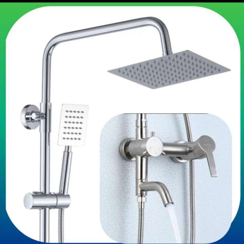 Jual shower tiang kotak / shower set stainles di Seller Toko Diva kunci ...