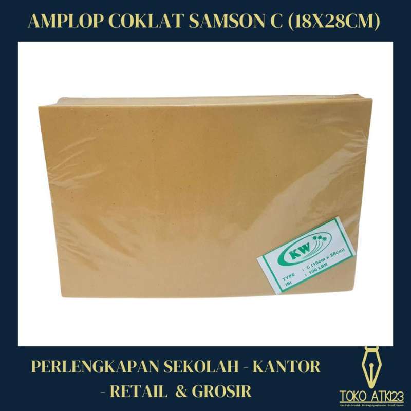 Jual Amplop Coklat Samson C Ukuran 18x28cm / Amplop Dokumen / Lamaran ...