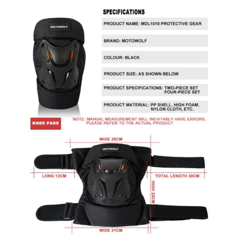 Promo Motowolf Knee Pad Elbow Pad Motor Kneepad Futsal Deker Protector ...