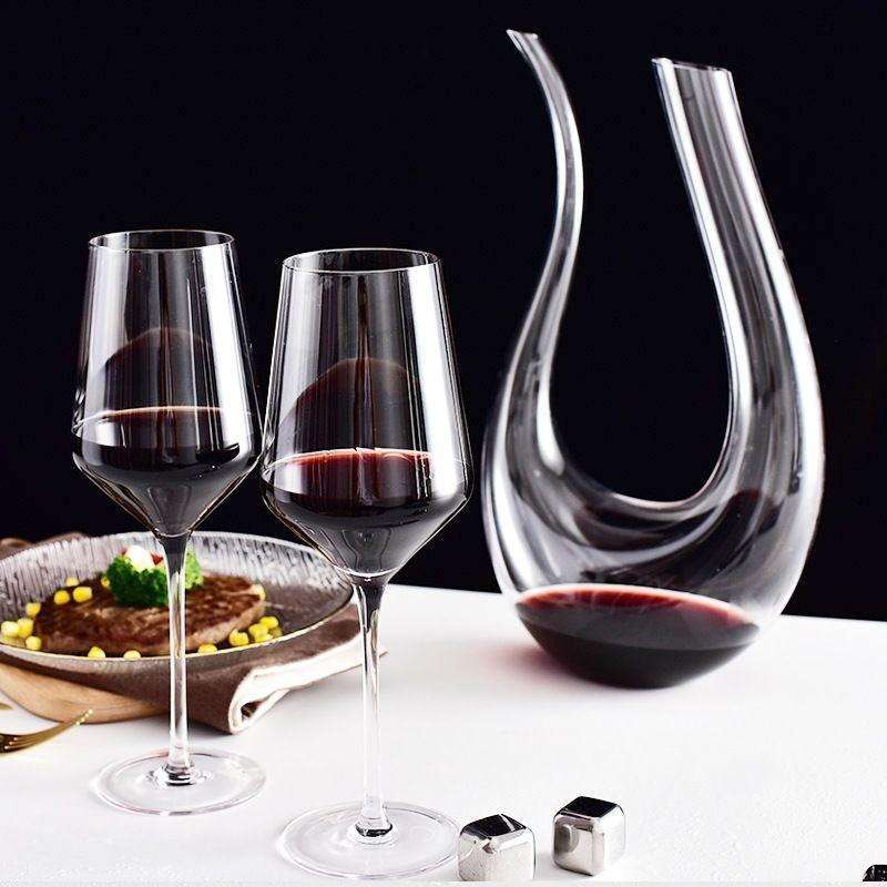 Jual U SHAPED DECANTER WINE - GELAS WINE SET - 1 Gelas Wine di Seller ...