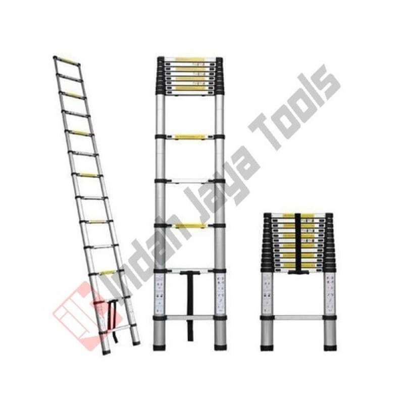 Jual Tangga Teleskopik Single 4.4 M - Lipat Alumunium Telescopic Ladder ...