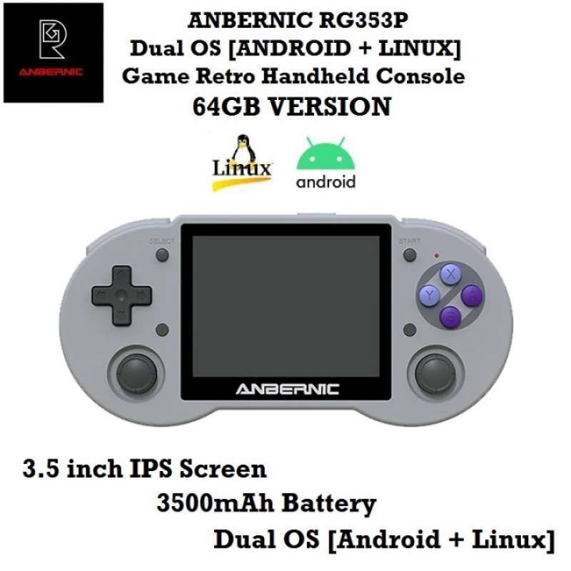 Jual ANBERNIC RG353P 64GB - Dual Mode Emulator Retro Game Handheld ...