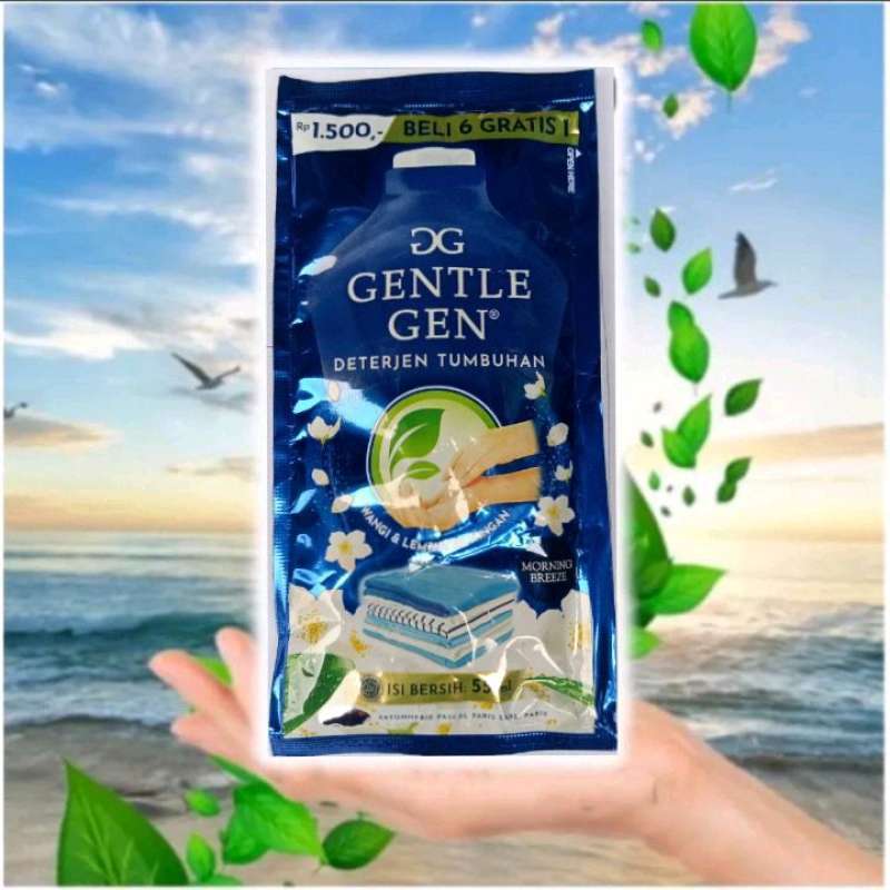 Jual GENTLE GEN SACHET DETERGEN CAIR/1 RENCENG isi 6 + 1 sachet di ...