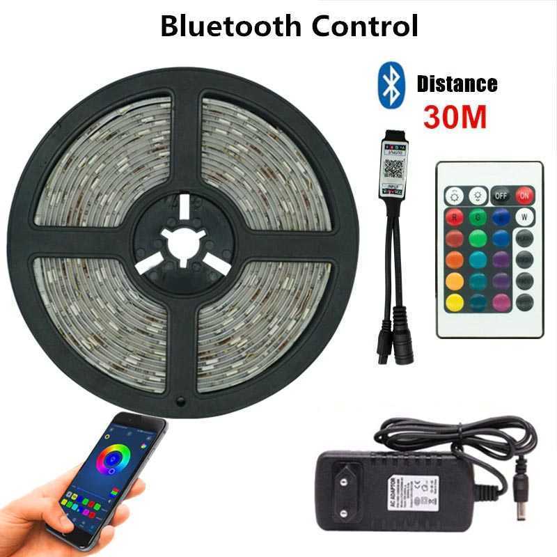 Jual GLO - Duoco RGB LED Strip 2835 270 LED 5 Meter Bluetooth Remote ...
