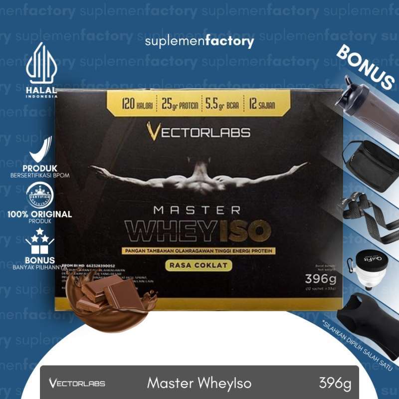 Jual VectorLabs MasterWhey Isolate 12 Sachet 396gram Susu Protein di ...