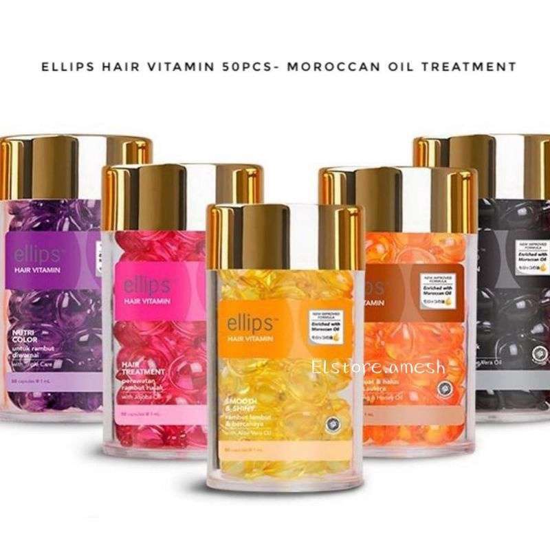 Jual ELLIPS HAIR VITAMIN (Bersegel)/ Dengan Morrocan Oil /Kemasan Botol ...