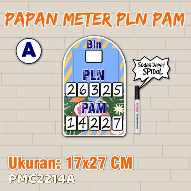 Promo Papan Meteran Pln Pam Unik Bahan Pvc - Tokotuku Tropical 214 ...