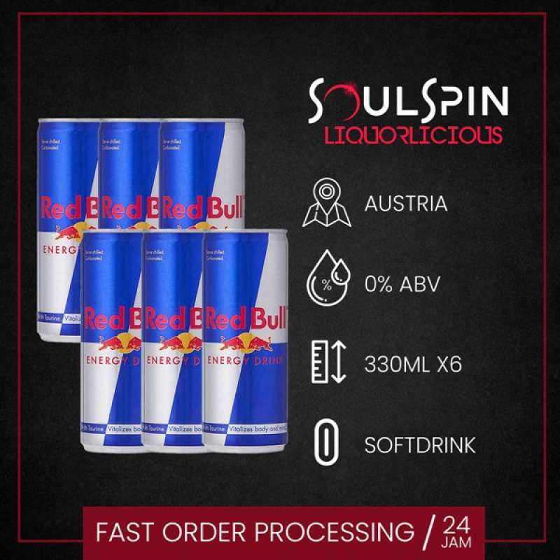Jual Red Bull Energy Drink 250ml [ isi 6 kaleng ] di Seller SOULSPIN ...