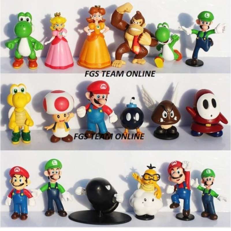 Jual figure set 18 mario bross luigi and friends di Seller Toko dolanan ...