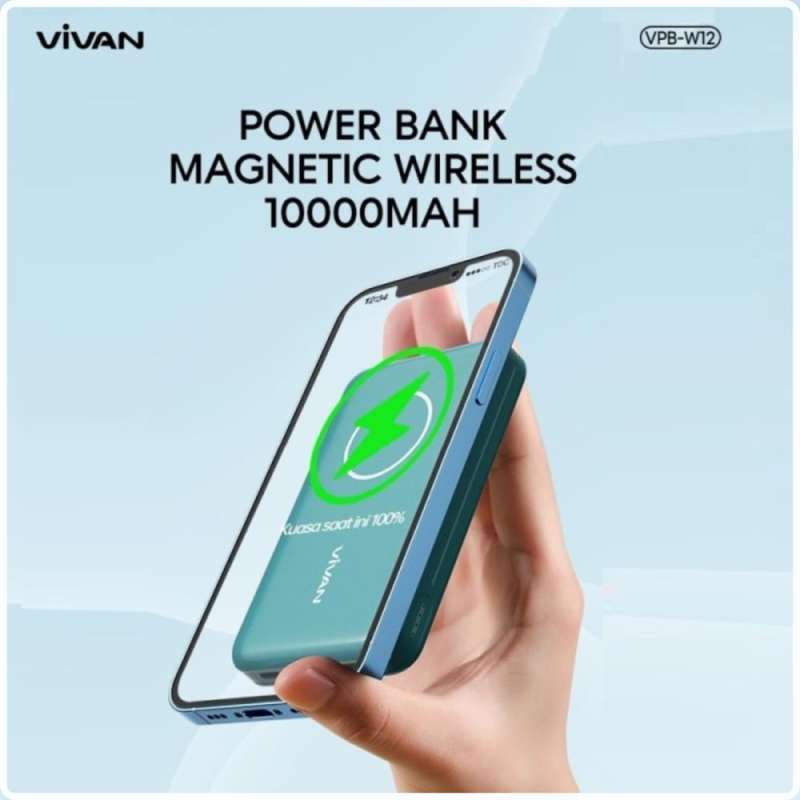 Promo Vivan Vpb-w12 Powerbank Wireless Magnetic MagSafe iPhone 12 13 ...