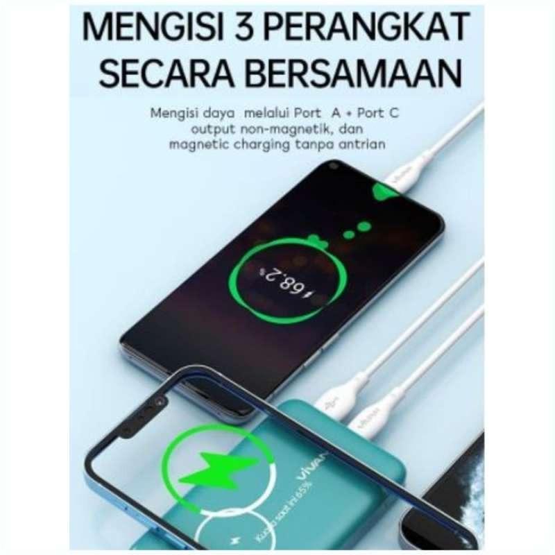 Promo Vivan Vpb-w12 Powerbank Wireless Magnetic MagSafe iPhone 12 13 ...