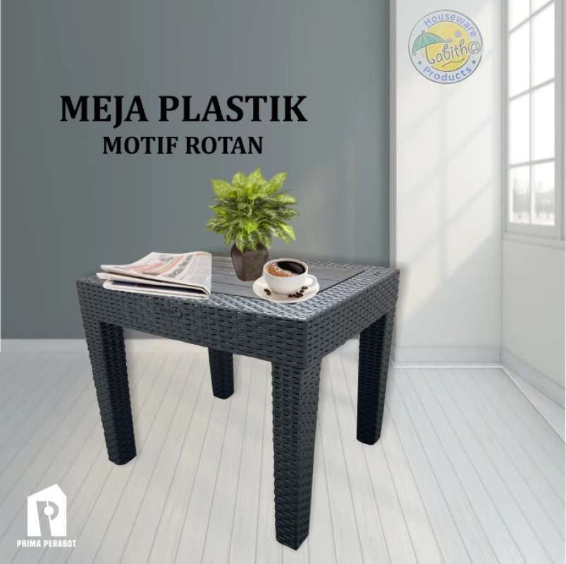 Promo Meja Rotan Plastik Tabitha Meja Teras/ Tamu Diskon 5% di Seller ...