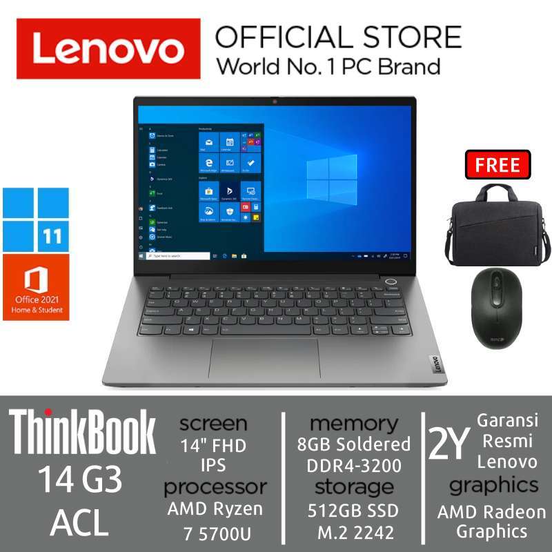 Promo Lenovo ThinkBook 14 G3 LVID Ryzen 7 5700U/8GB/512GB SSD/14FHD/Win ...