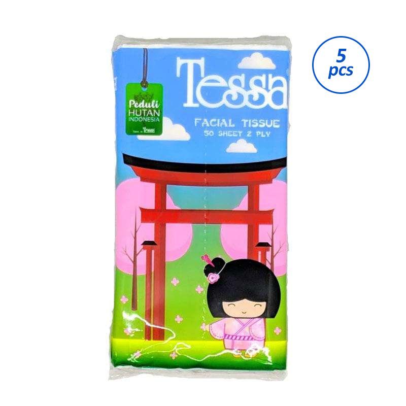 Jual Tessa Facial Tissue [50 sheet/ 2 ply/ 5 pcs] di Seller Mikro ...