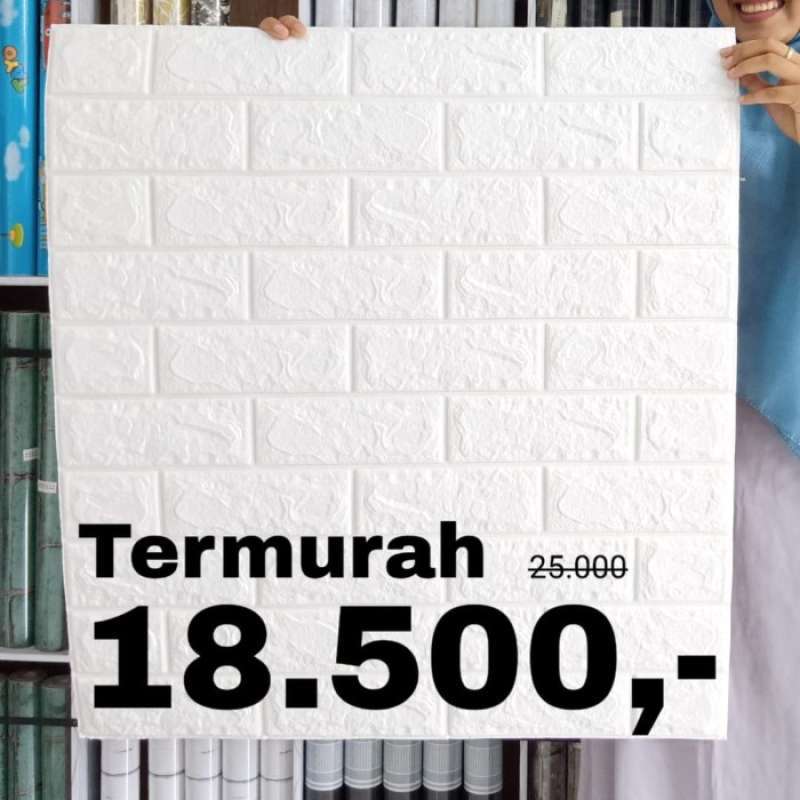 Promo Wallpaper Dinding Bata Brick Foam Stiker Putih 3d Ukuran 70cm X ...