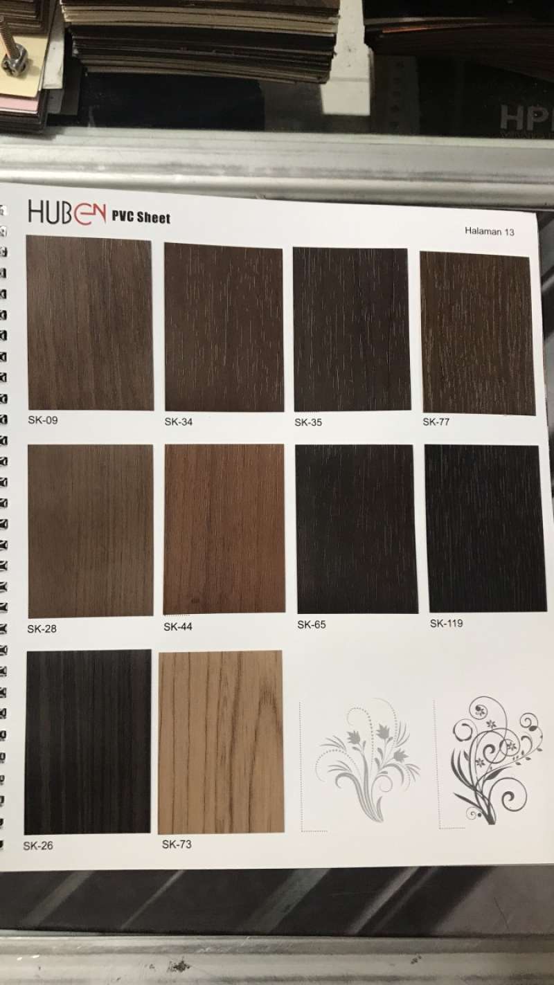 Promo Huben Pvc Sheet / Taco Sheet / Deco Sheet Warna Urat Kayu (5 ...