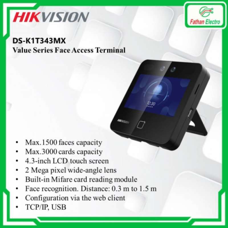 Promo Paket Access Control Face Rfid Hikvision Ds-k1t343mx Diskon 15% ...