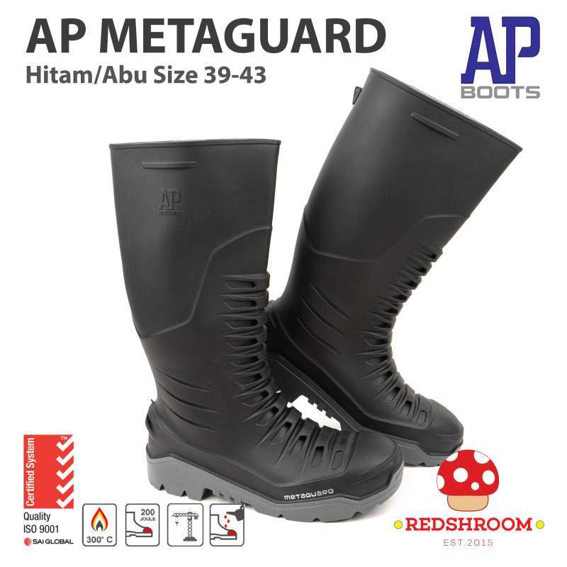 Jual Sepatu Boot Tinggi Ap Boots Metaguard Safety Hitam Proyek ...