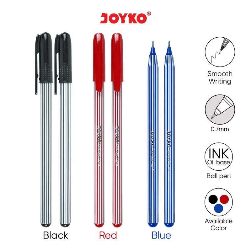 Jual Ball Pen Pulpen Pena Joyko Bp-249 1 Box 12 Pcs Lino 0.7 Mm Di ...