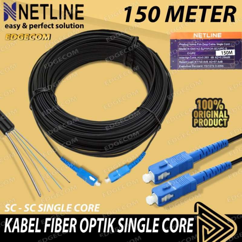 Promo Kabel FO Fiber Optic SC-SC Single Core 150 Meter NETLINE Diskon ...