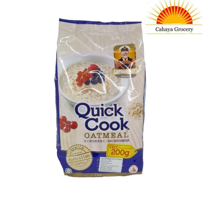 Jual Captain Oats Quick Cook Oatmeal 1 KG di Seller Cahaya Grocery ...