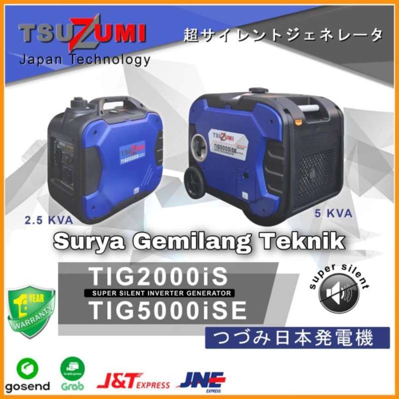 Jual Genset super silent inverter 5 kva TIG 5000 IS Tsuzumi 5kva Japan ...