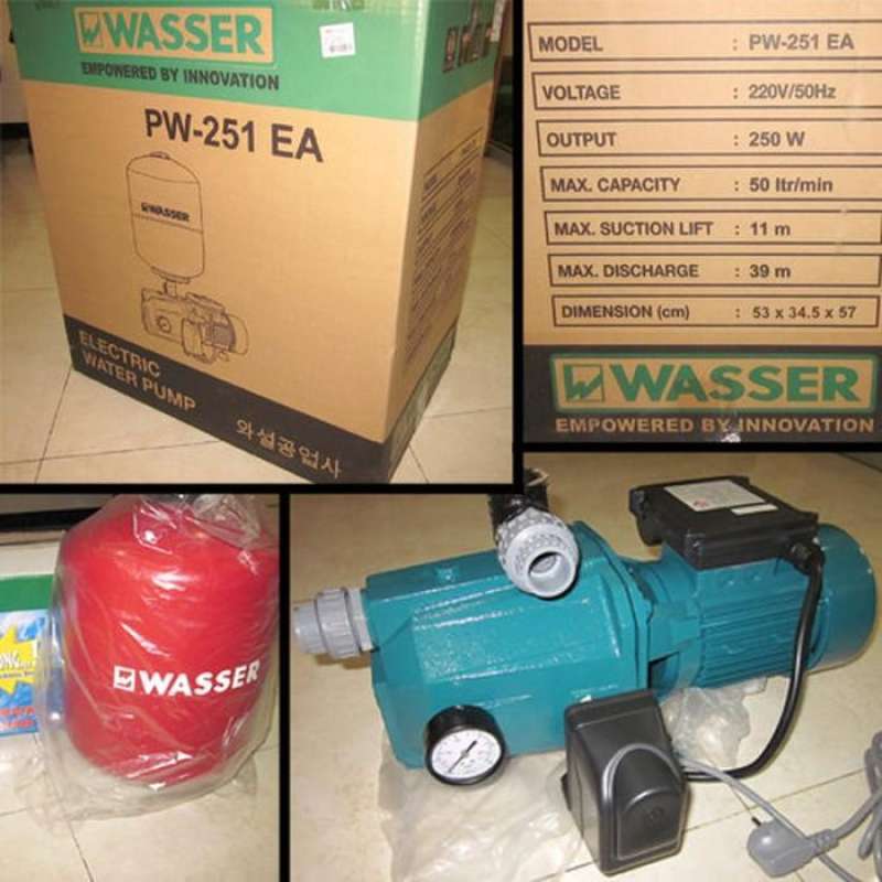 Jual Pompa Wasser Pw-251ea Pompa Semi Jet Pump Wasser 25watt Di Seller ...