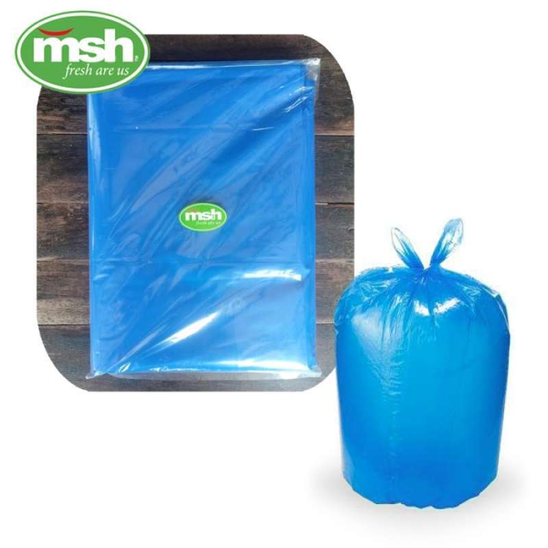 Jual MSH Plastik Sampah Biru PE 90 x 120 cm 60 Micron 5 Lembar ...