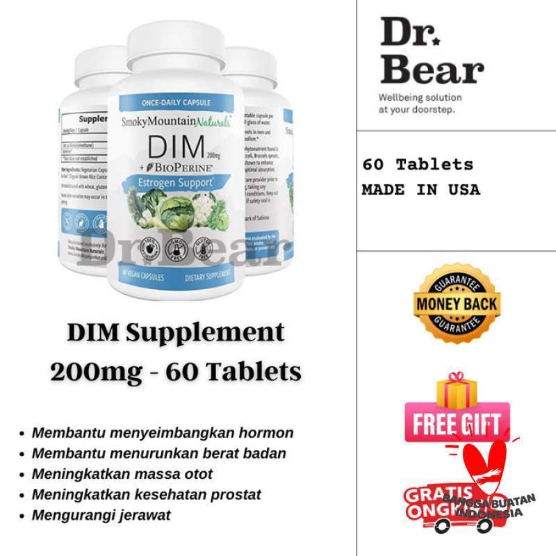 Promo DIM Supplement 200mg Diindolylmethane Plus BioPerine estrogen ...