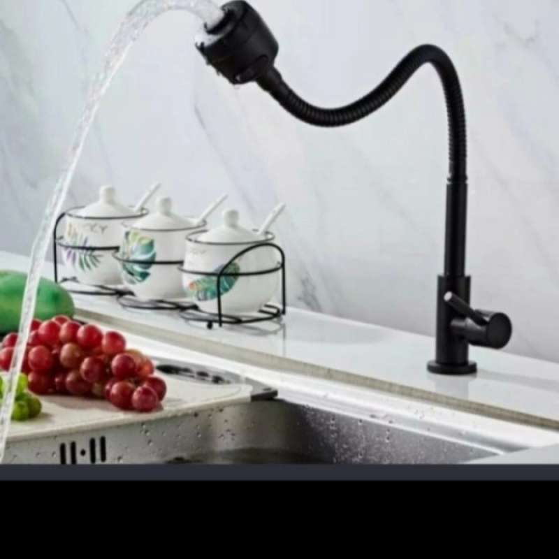 Promo kran zink stainless hitam/kran cuci piring hitam Diskon 23% di ...