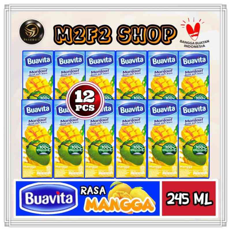 Promo Jus Buavita Rasa Mangga Kotak | Juice Mango - 245 ml (Kemasan 12 Pcs) Diskon 12% di Seller ...