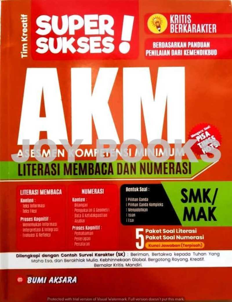 Jual Buku Super Sukses Asesmen Kompetensi Minimum Akm Smk/ Mak Bumi ...