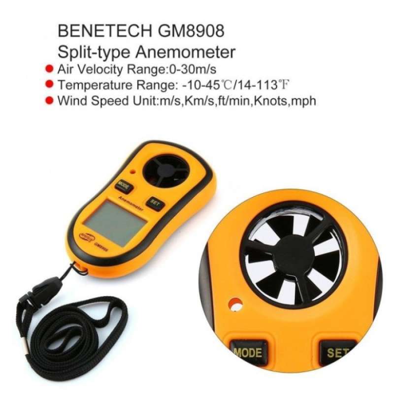Promo Gm8908 Digital Wind Speed Anemometer - Alat Ukur Kecepatan Angin ...