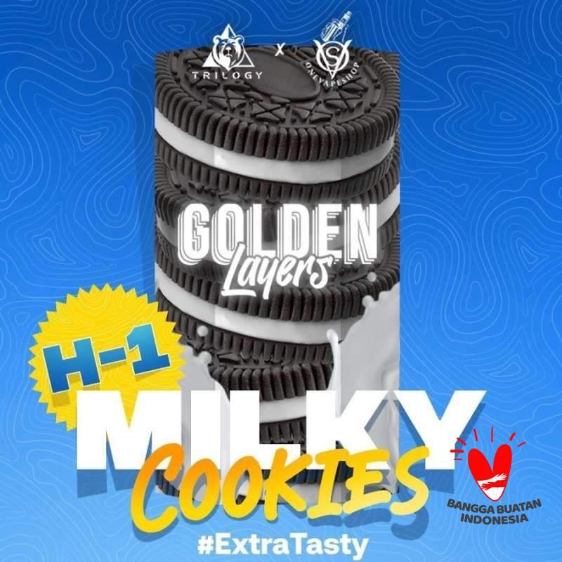 Jual Golden Layers V2 Milky Cookies 60ML by Trilogy Brew x OneVape ...
