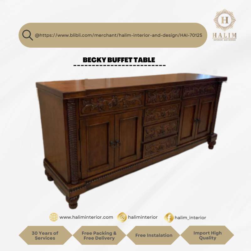 Promo Buffet Panjang Kayu Import Asli Becky Buffet Diskon 52% Di Seller ...