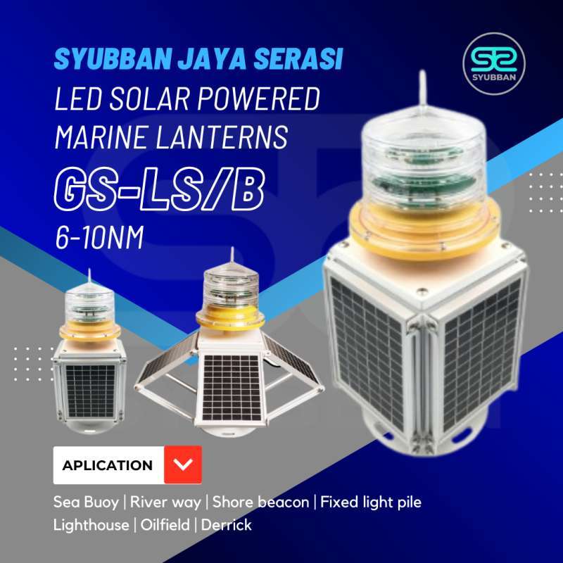Jual Jual Lampu Suar terbaik di Indonesia Type GS-LS-B__6-10NM LED Solar Powered Marine Lanterns ...