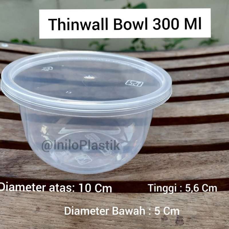 Jual Thinwall DM 300ml Bowl / Thinwall Food Container 300 ml [1pack] di ...