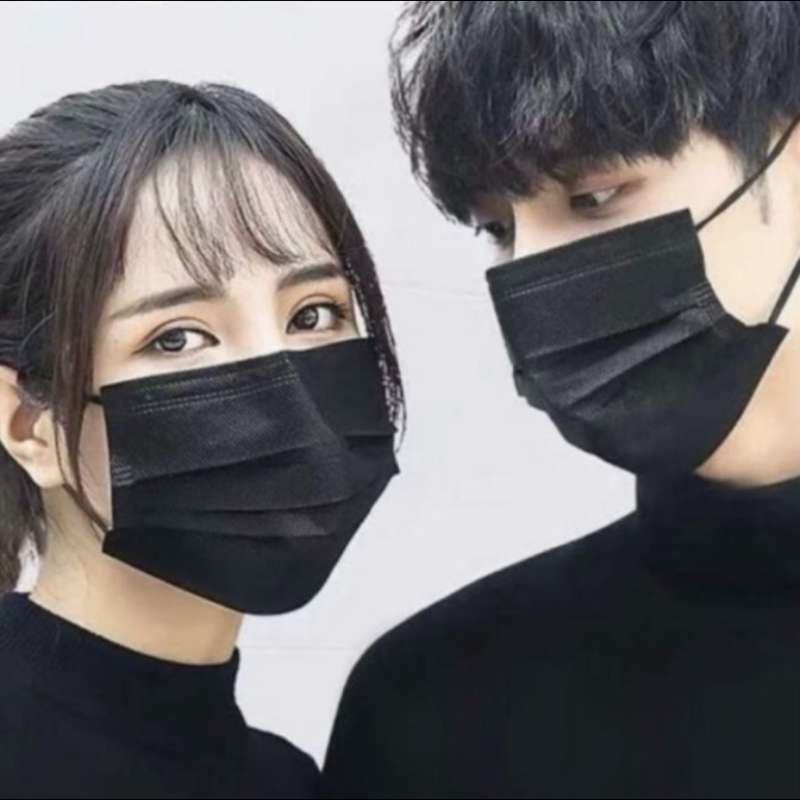 Jual Masker 3 Ply Full Black 3ply Masker Hitam Di Seller Nano Ofc ...