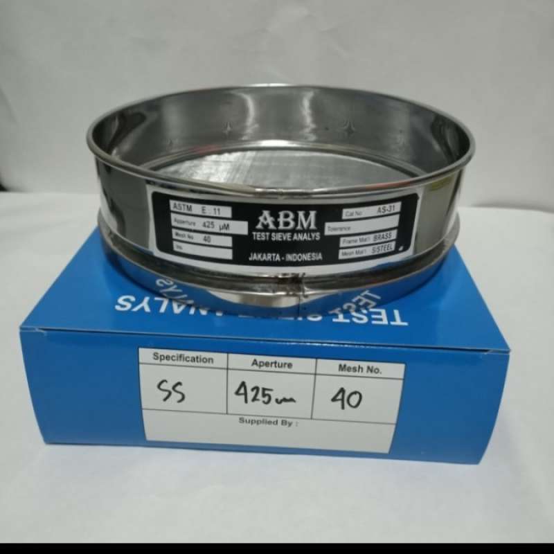 Promo Test Sieve Ayakan Mesh 40 Diameter 20 Cm Diskon 23% Di Seller ...