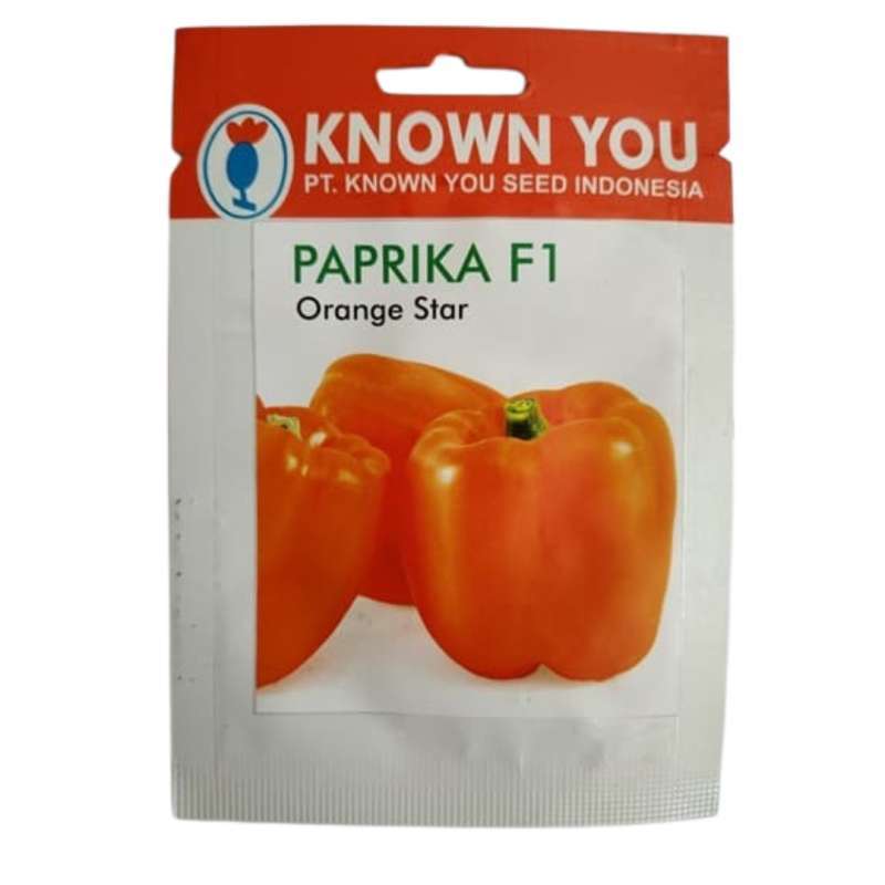 Jual Paprika Orange Star Pack Kecil 28 Biji Benih Cabai Paprika Oranye ...