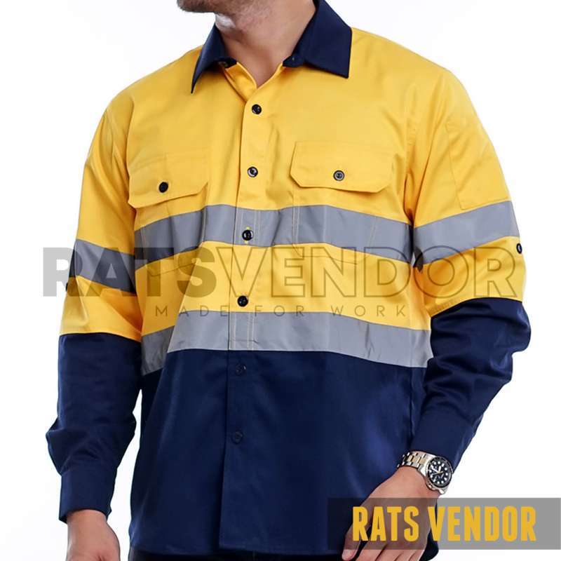 Jual Kemeja Safety K3 / Baju Proyek Tambang / Wearpack Kerja / Seragam ...