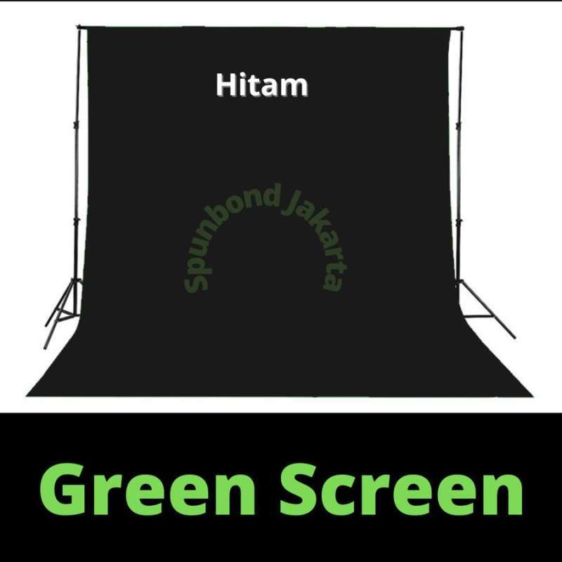 Jual 2 meter Kain Background Hitam,75 gsm kain spunbond di Seller ...