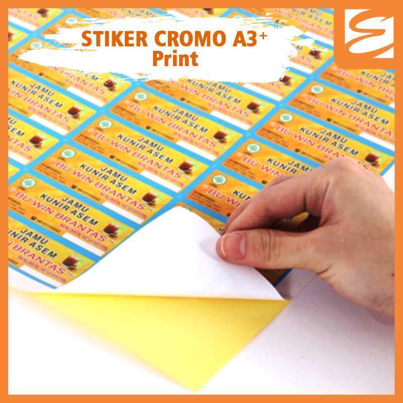 Jual CETAK STIKER TRANSPARAN / VINYL / CROMO A3+ CUSTOM PRINT STICKER ...