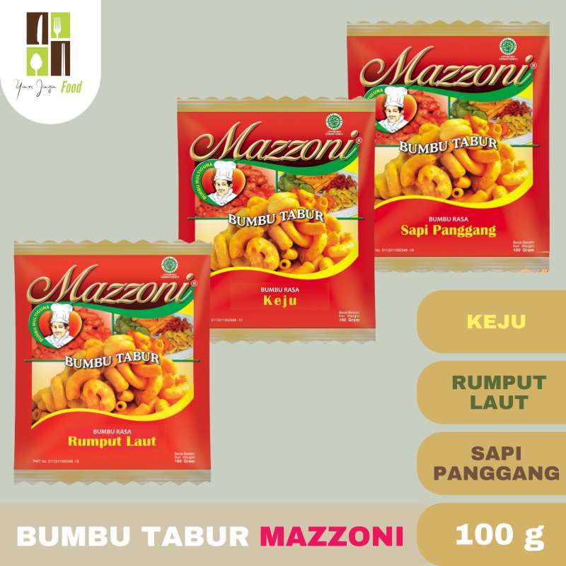 Jual Mazzoni Bumbu Tabur Keju / Rumput Laut / Sapi Panggang Bumbu ...