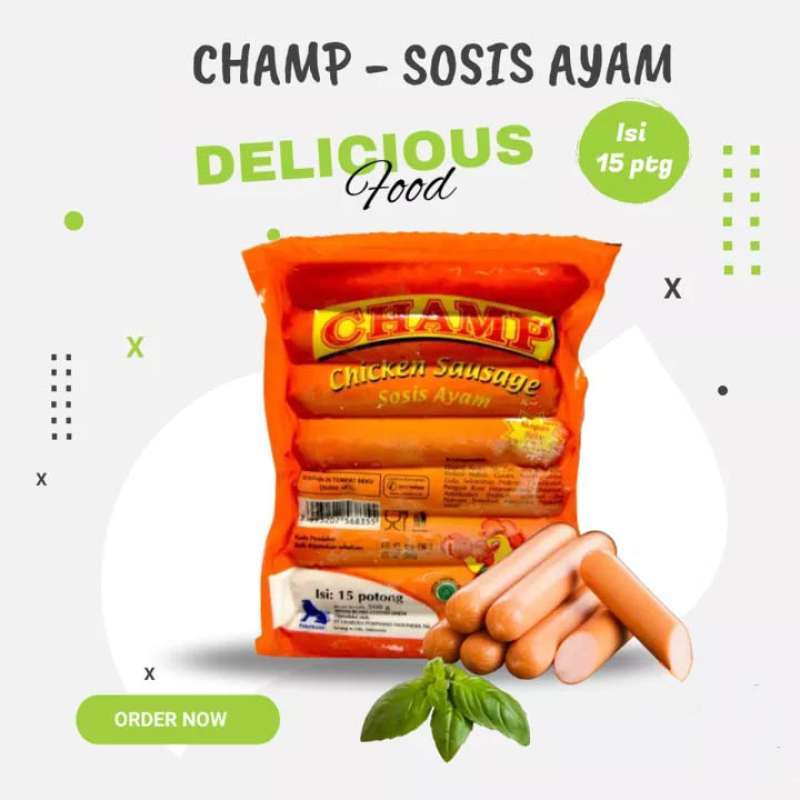 Sosis Champ Logo Jual CHAMP Sosis Ayam / Sapi 375 Gram | Shopee