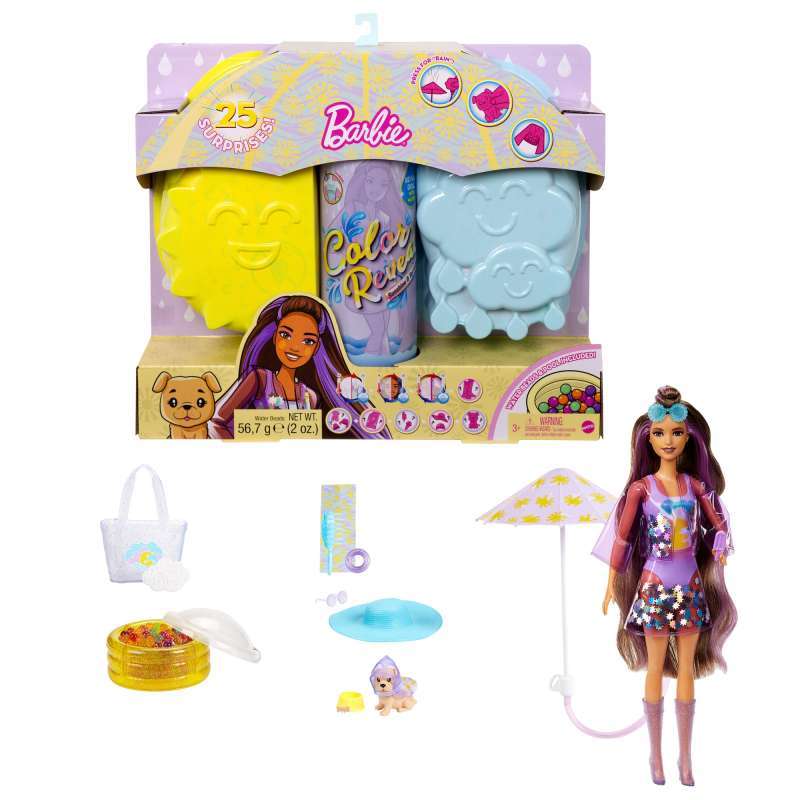 Promo Barbie Color Reveal Doll, Sunshine And Sprinkles Series With 7 ...