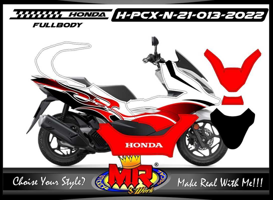Jual Decal Stiker FullBody Motor Honda PCX 160 Decal Motif Racing Bebas ...